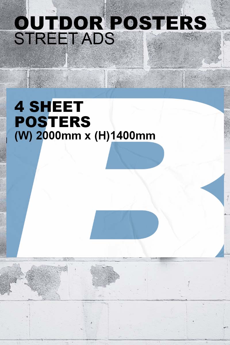 4 Sheet poster Printing - WrapSydney